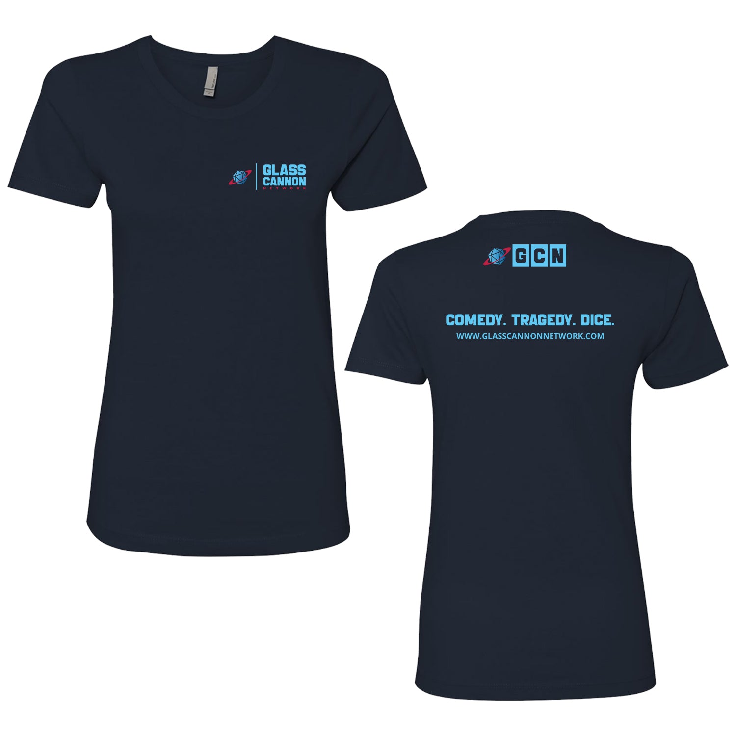 GCN Midnight Navy Women's T-Shirt – Glass Cannon